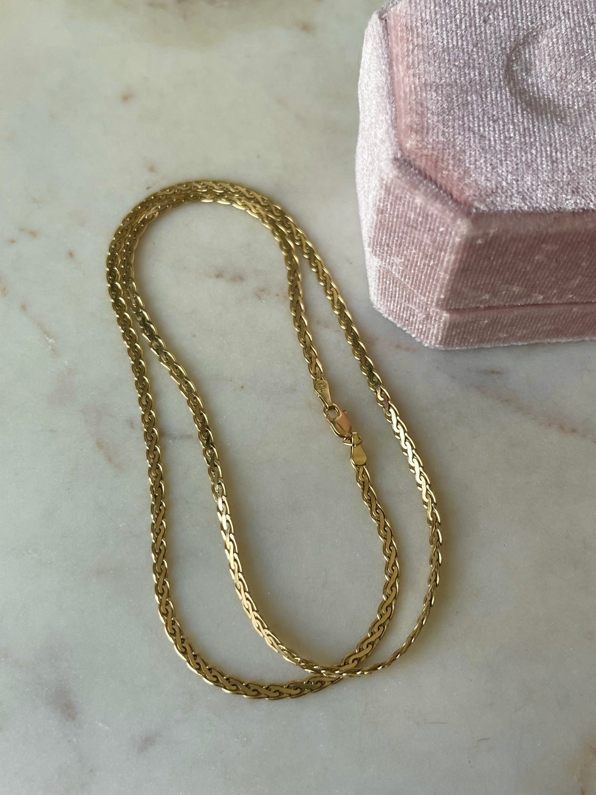 14k Flat Wheat Chain– GHJ